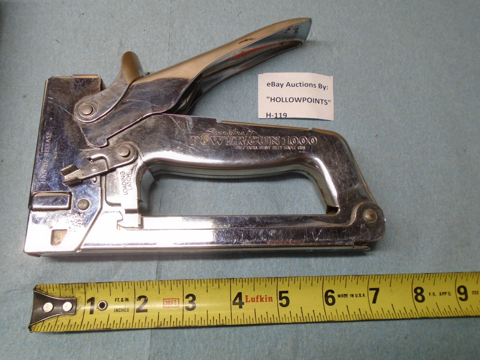 Swingline 1000 vintage Heavy Duty Staple gun kit w/ Staples Uses 1/4-9/ ...