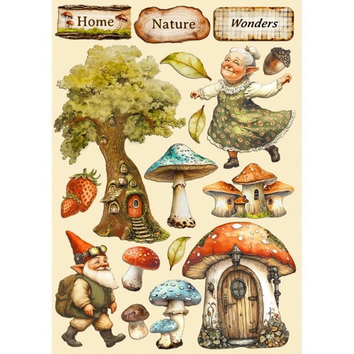 Stamperia Hidden Grove A5 Colored Wooden Shapes Spring Embellishments ...