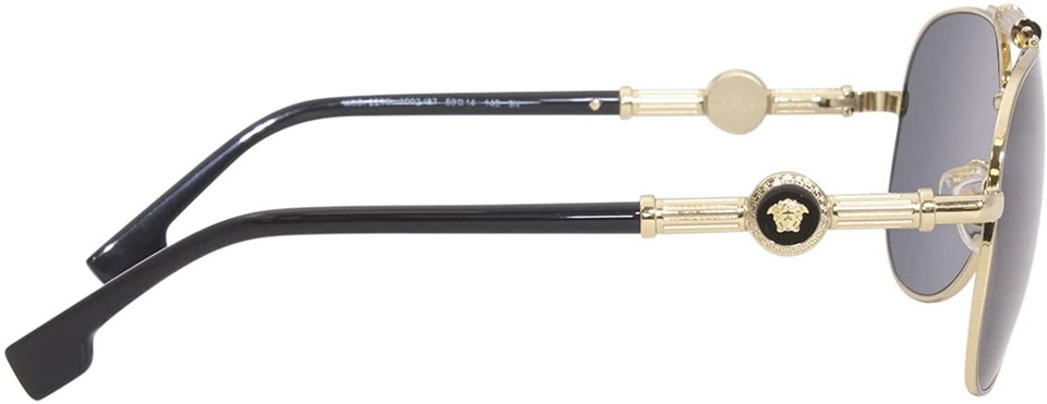 Versace Sunglasses VE2236 100287 59mm Gold / Dark Grey Lens ...