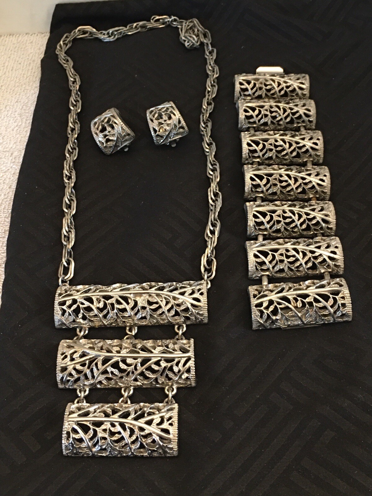 Vintage Lucien Piccard Necklace, Earrings, & Bracelet Set -Rare! | eBay