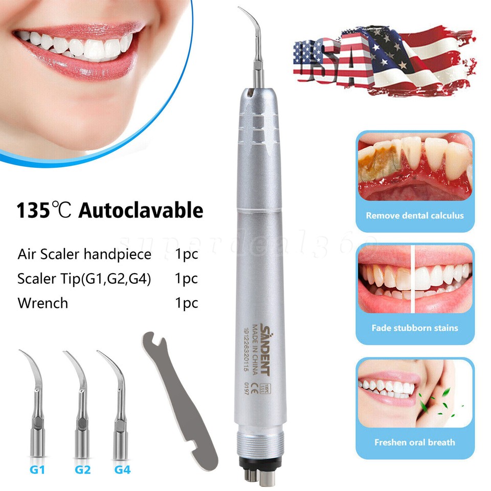 Dental Ultrasonic Air Perio Scaler Handpiece Hygienist 2 &4-Holes with ...