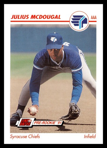 1991 Line Drive AAA #503 Julius McDougal Syracuse Chiefs Baseball Card ...