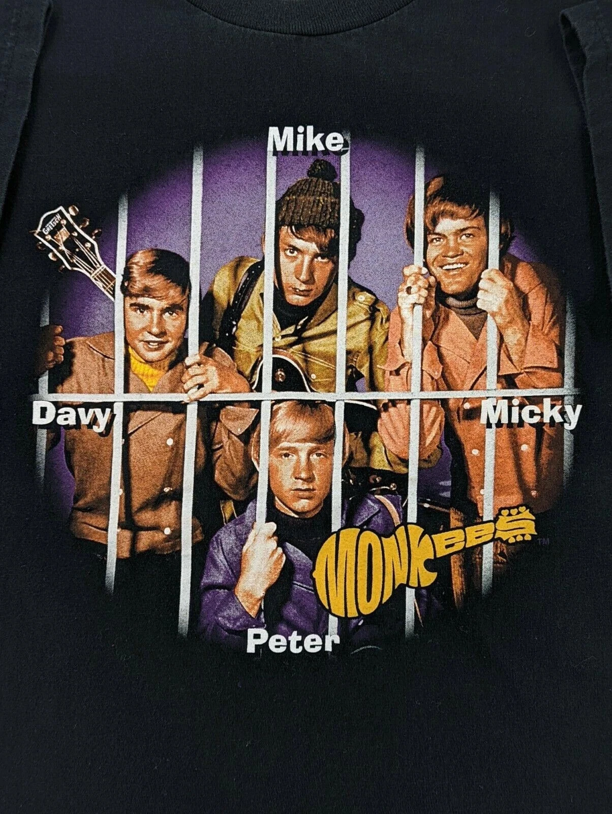 Members Of The Monkees Band Live In Tour Cotton Black T Shirt S-5XL ...
