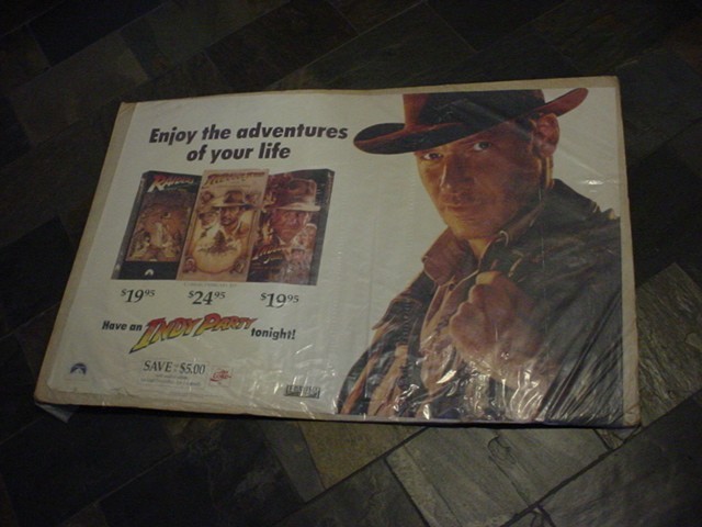 rare 1989 INDIANA JONES diet coke all 3 VHS PROMO POSTER 40"x27 ...