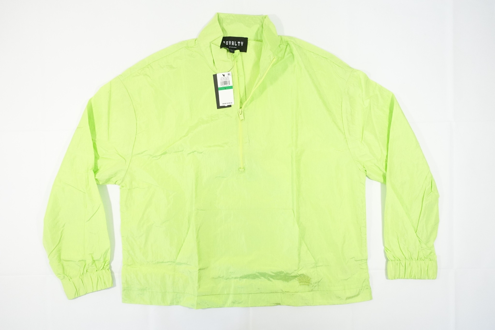 ROYALTY BY MALUMA MOJITO NEON GREEN LARGE PULLOVER WIND RIAN JACKET ...