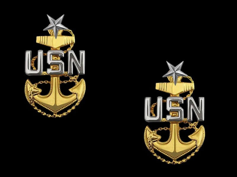 US NAVY COLLAR DEVICES E-2 TO E-9 CLUTCH PIN OFFICIAL DRESS CODE WOW | eBay