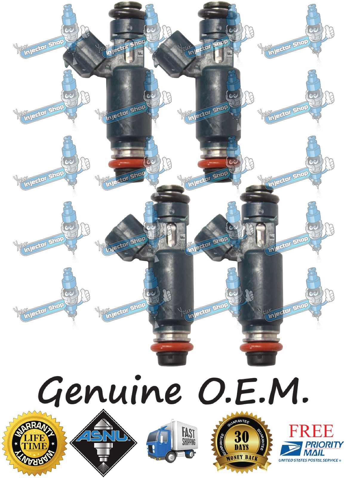 Best Upgrade Genuine Nissan Denso 4x Fuel Injectors 195500-4390 2.5L | eBay