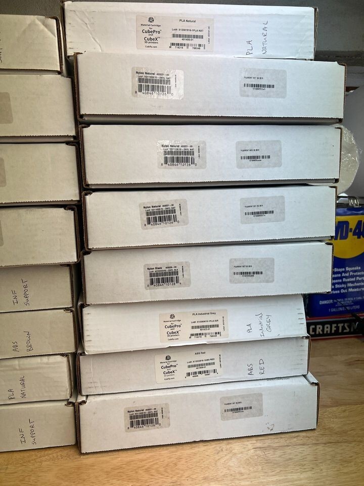 3D Systems Cube Pro Trio 3D printer with 25 rolls of filament ...