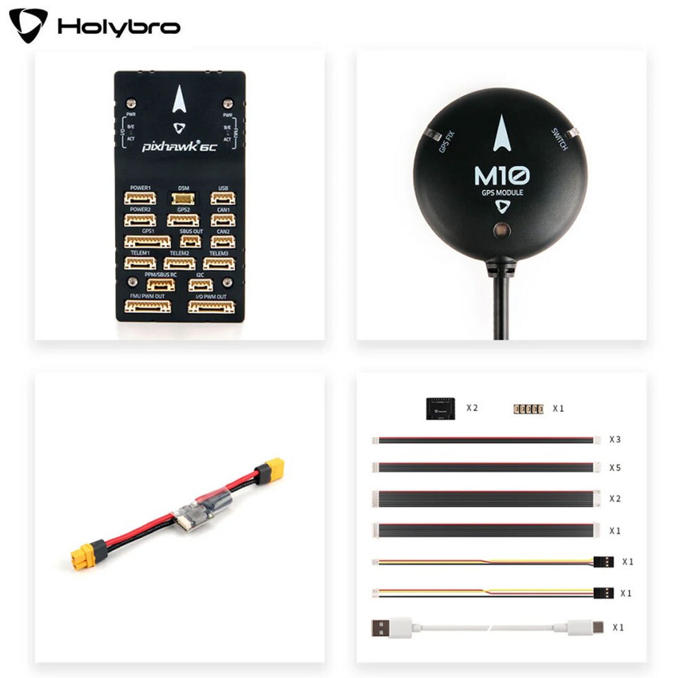 Holybro Pixhawk 6C Flight Controller Baseboard PM02/06/07 Power Module ...