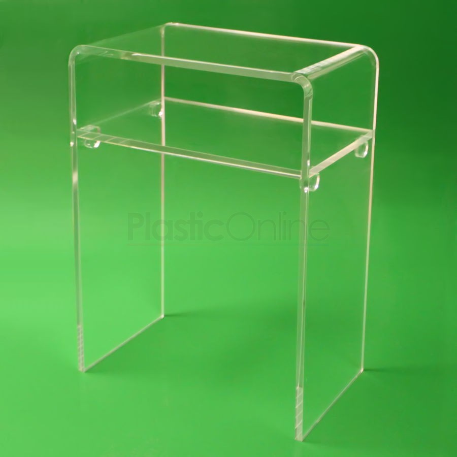 Clear Acrylic Plastic Console Table Hygienic Easy Clean Living Room ...