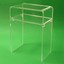 Clear Acrylic Plastic Console Table Hygienic Easy Clean Living Room ...