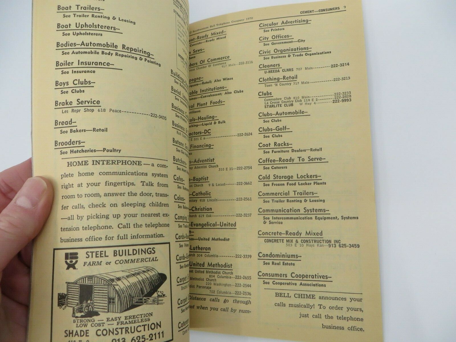 Vintage 1970 LaCROSSE, KANSAS Telephone Directory Phone Book ...