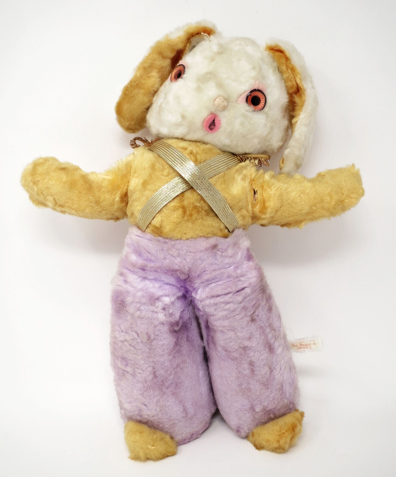 Vintage 1970s Rushton Plush Rabbit Majorette Soldier Purple Yellow 15 ...