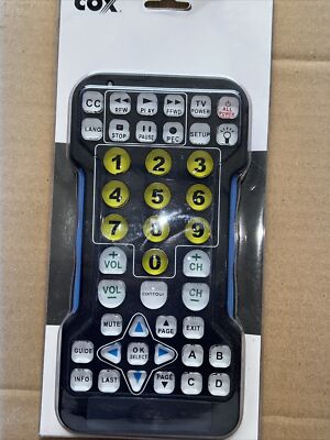 XFINITY -COX NEW! UNUSED EXTRA LARGE BUTTONS REMOTE CONTROL New | eBay