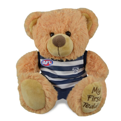 AFL Geelong First Teddy Bear 23cm Plush Stuffed Animal Kids/Child Soft ...