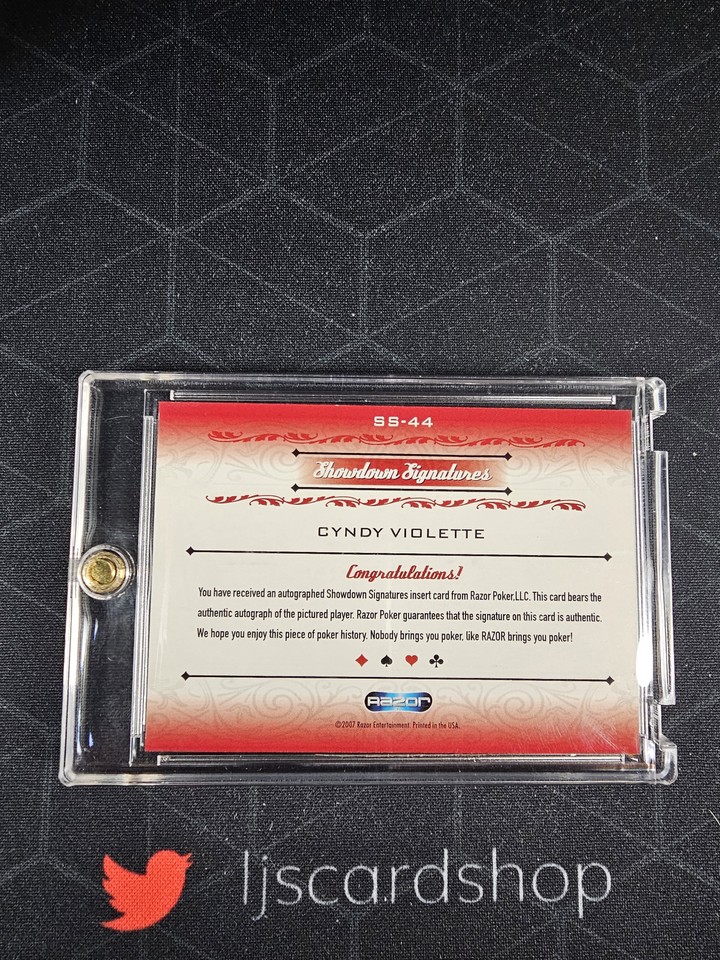 2007 Razor Poker Cyndy Violette SS-44 Showdown Signatures Encased C SPM ...