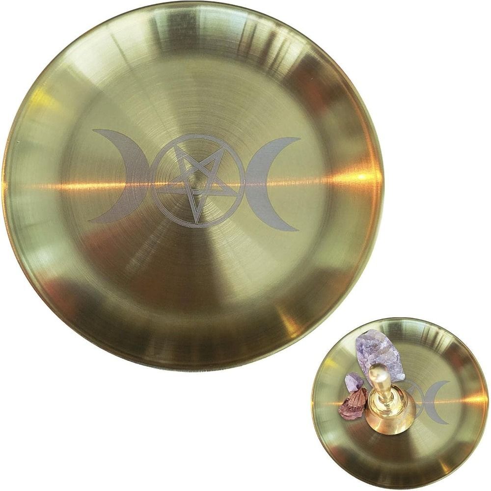 Witchcraft Wiccan Supplies Candlefoot plate Pentagram Altar Plate ...