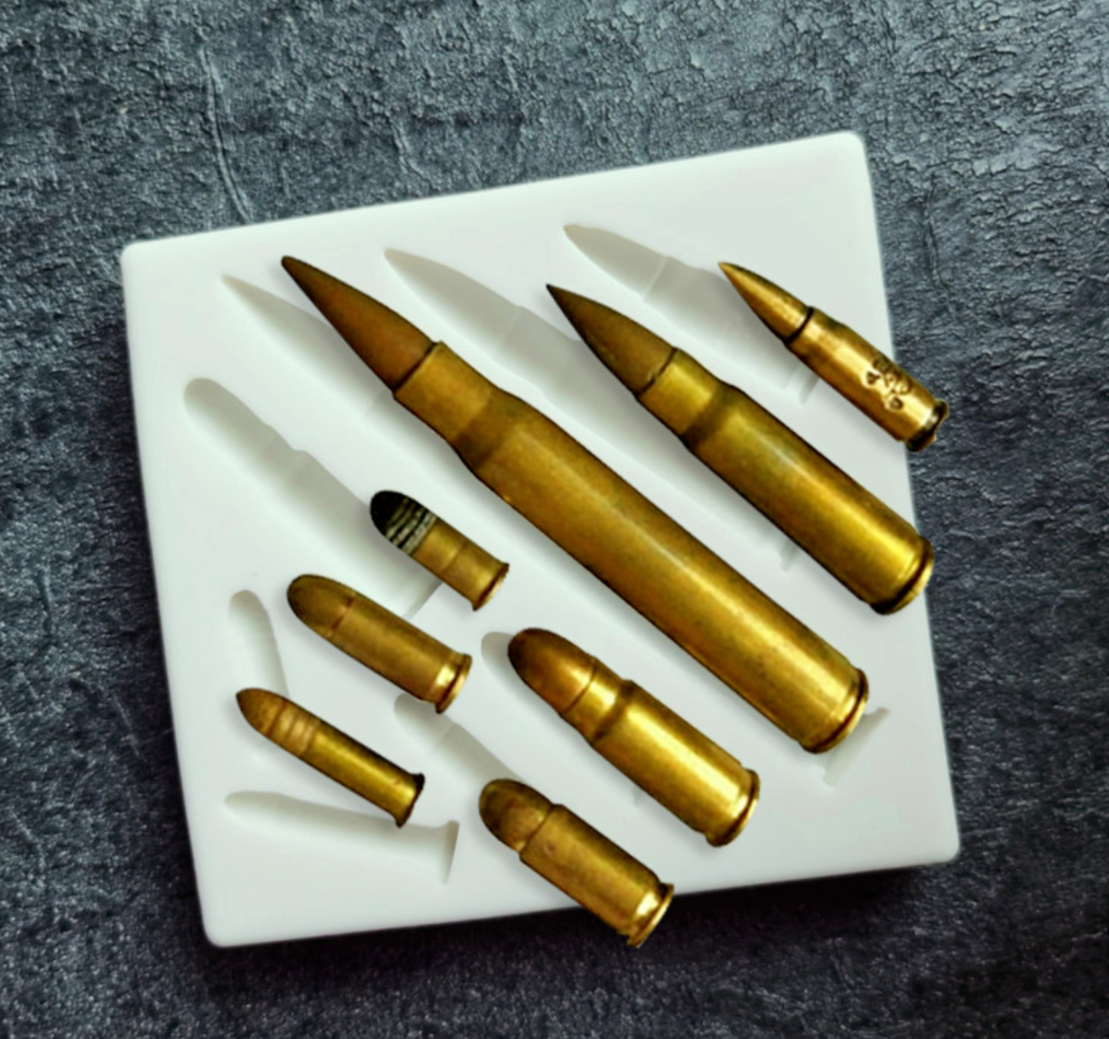 8 Cavity Bullet Silicone Fondant Icing Mould Party Cake Chocolate Sugar ...