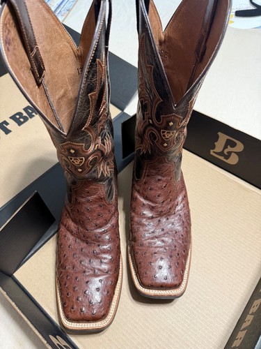 Men's Ariat Square Toe Full Quill Ostrich Boots Size 13EE | eBay