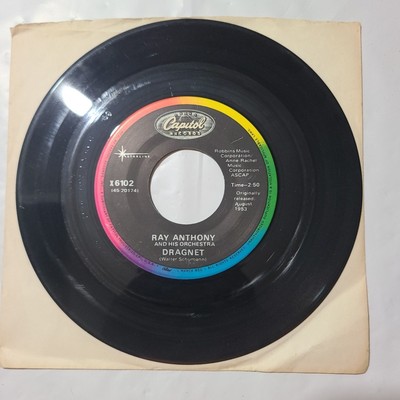 Ray Anthony ~ Dragnet/ Peter Gunn ~ Capitol 45 RPM Record | eBay