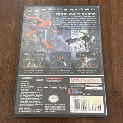 Spider-Man Nintendo GameCube 2002 Complete In Box Black Label Free ...