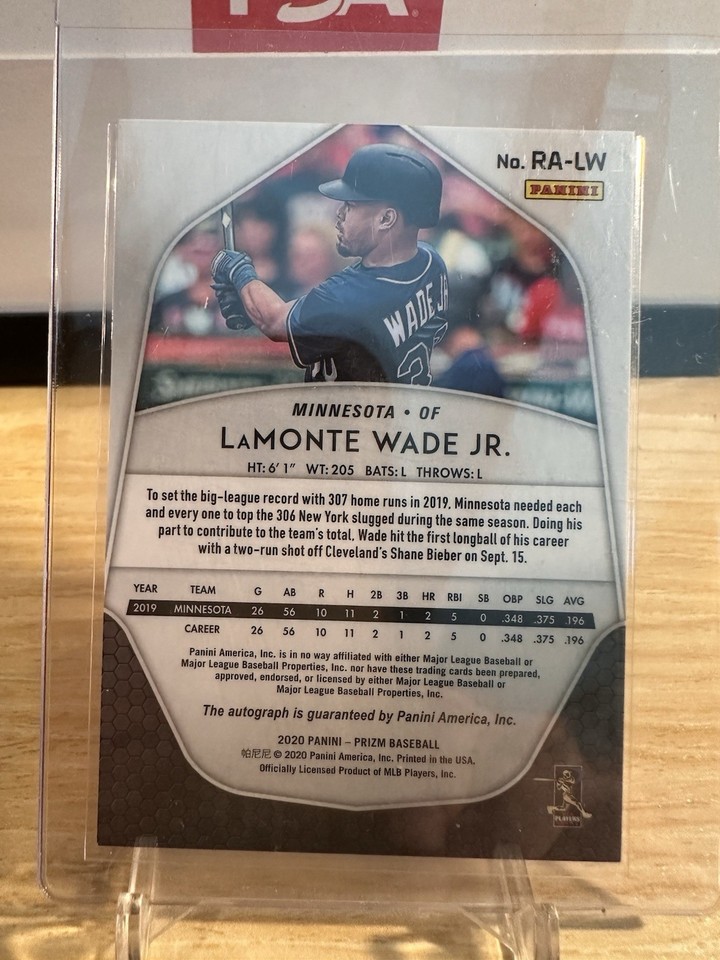 LaMonte Wade Jr RA‑LW 2020 Prizm Rookie Autographs Silver Prizm Auto RC ...