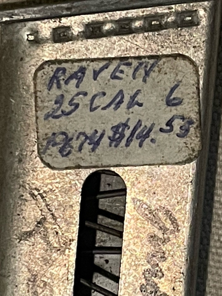 ONE Raven Arms Phoenix Arms Raven 6rd .25 ACP Factory Magazine P25 M25 ...