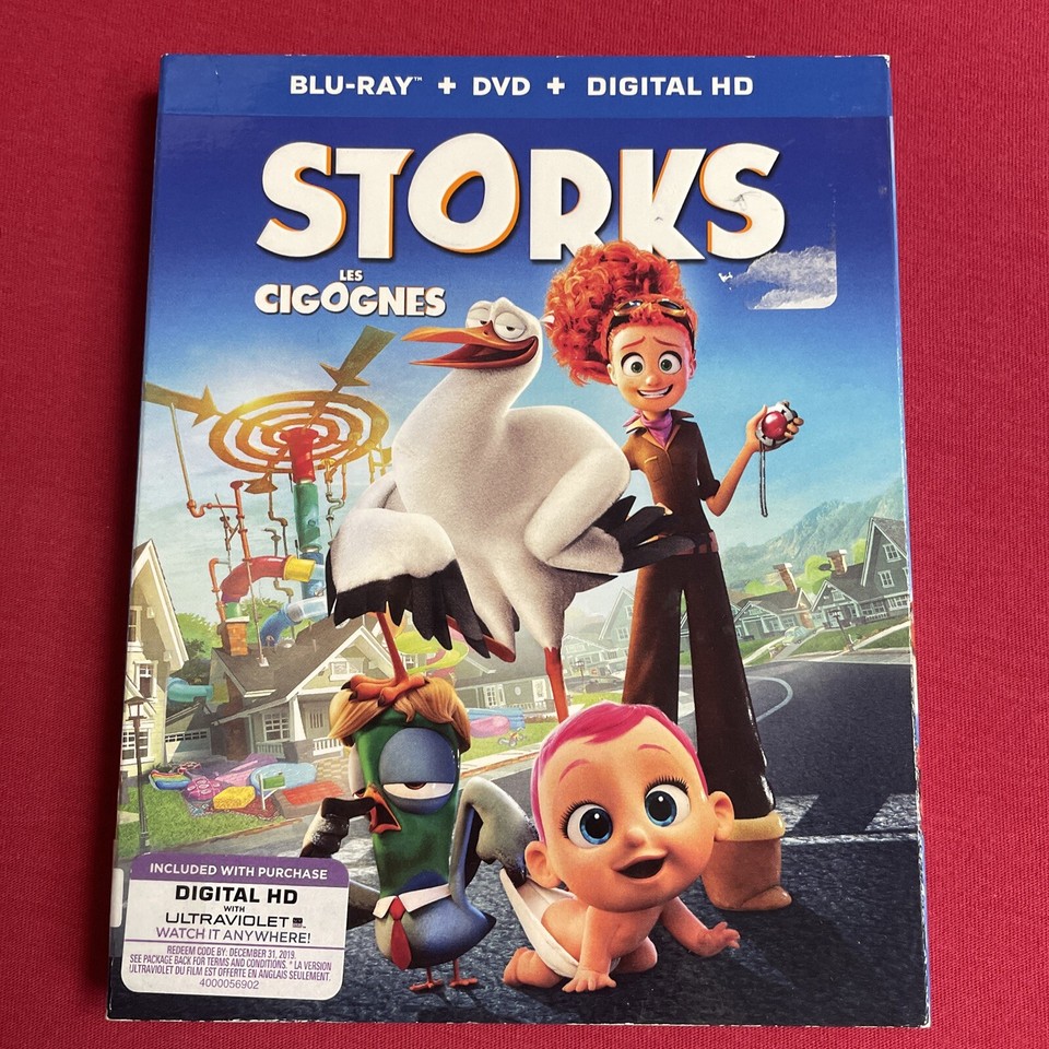Storks (Blu-ray, DVD 2-Disc Combo) Tested w/ Slipcover | eBay