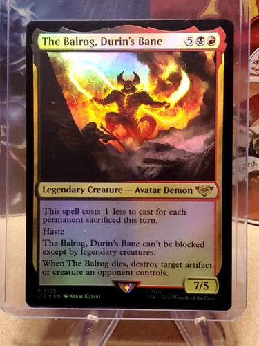 FOIL - MTG: Lord of the Rings - The Balrog, Durin's Bane (No. 0195, NM ...