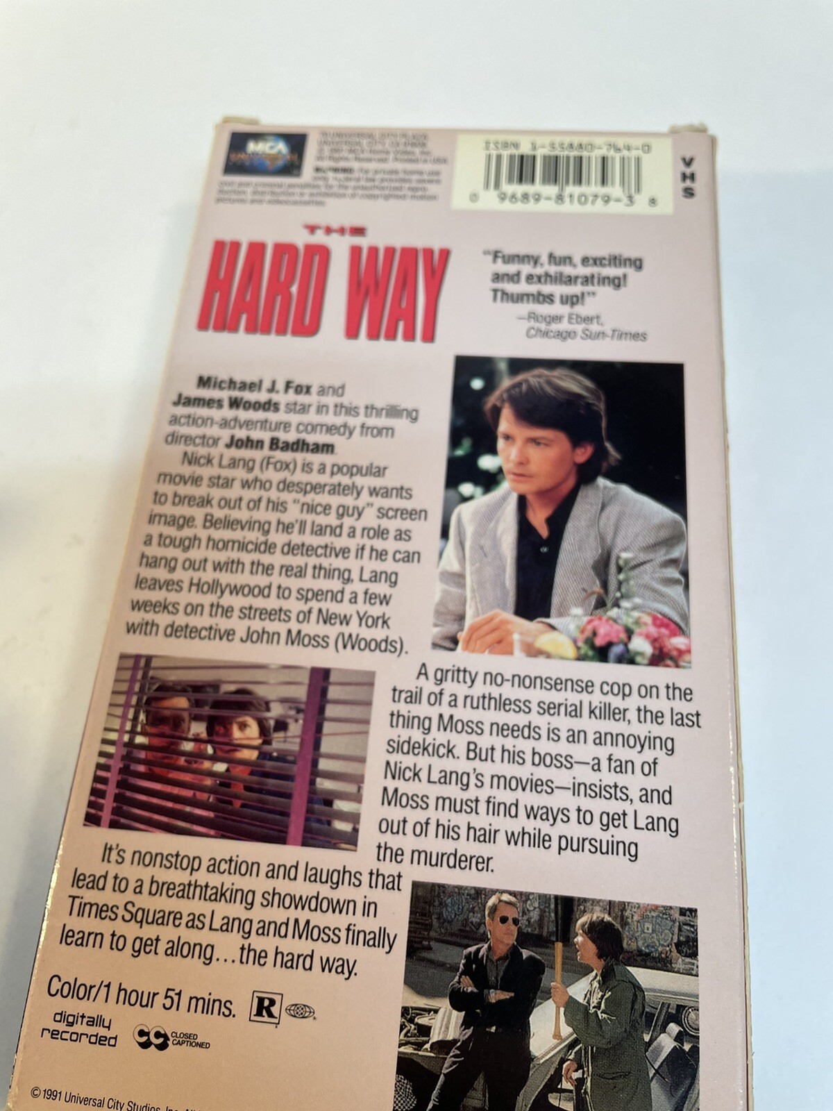 The Hard Way 1991 VHS Video Tape Michael J Fox & James Woods Cop Buddy ...