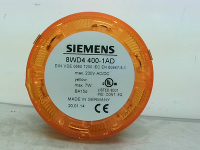 Siemens 8WD4 400-1AD Amber Steady Stack Light - New No Box | eBay