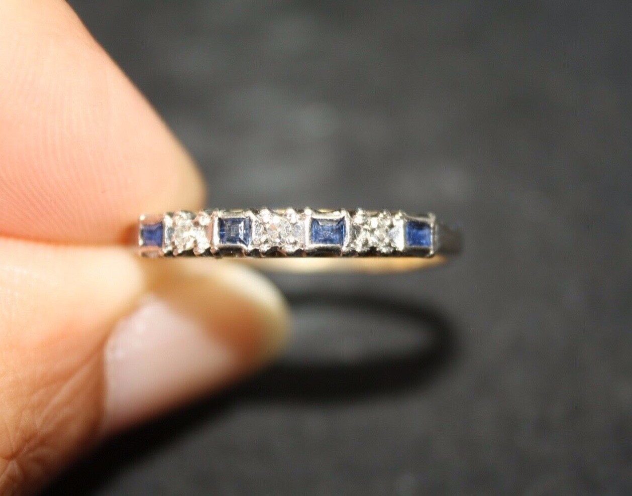 100% Genuine 18k Solid Yellow Gold Diamonds & Sapphir… - Gem