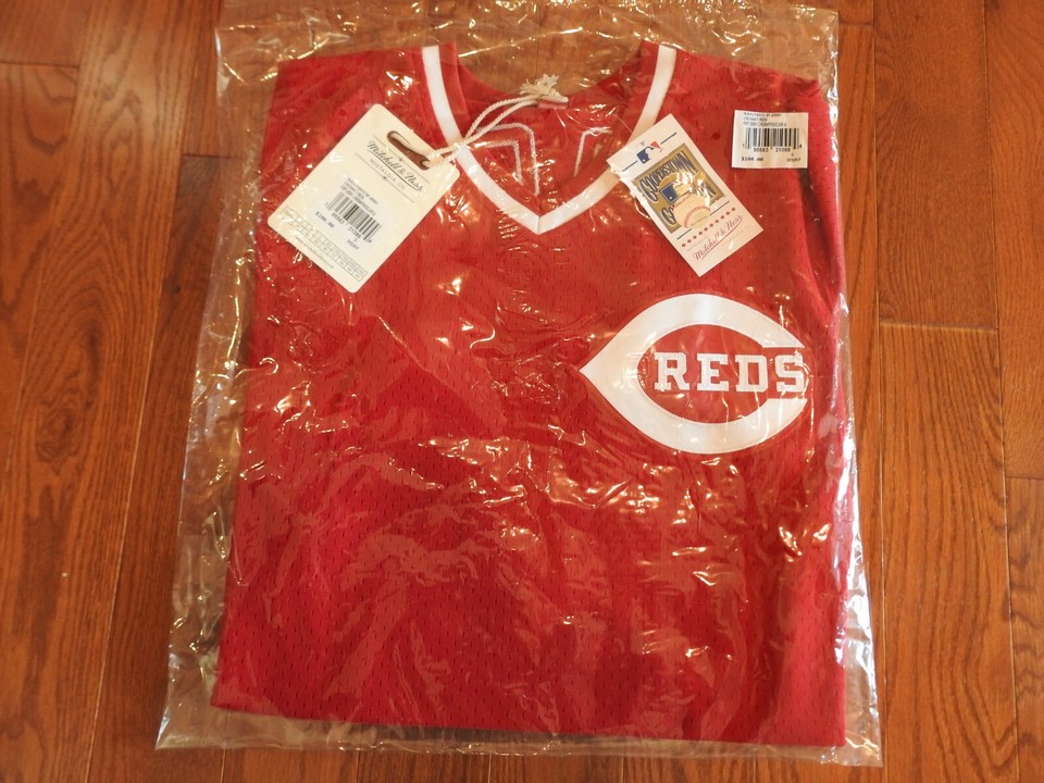 MLB Mitchell & Ness Cincinnati Reds #14 Baseball Jersey New Mens SMALL ...