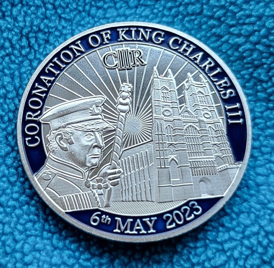 King Charles III Coronation Silver Coin 2023 Westminster Abbey Coronet ...