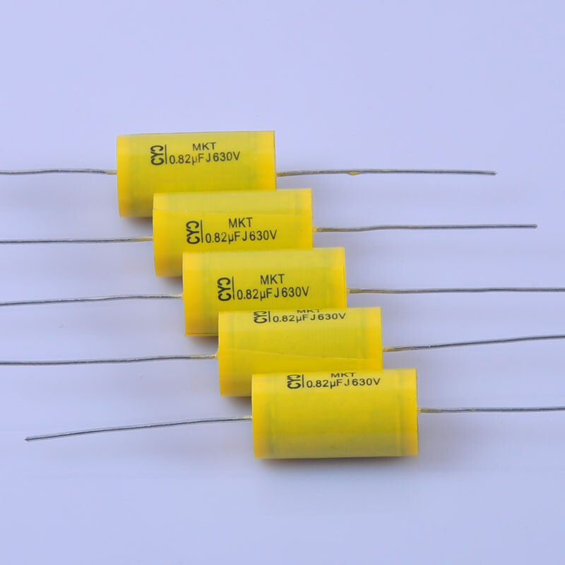 5pcs Tubular Poly Polyester Film Axial 630V 0.82uf Capacitor for Guitar ...