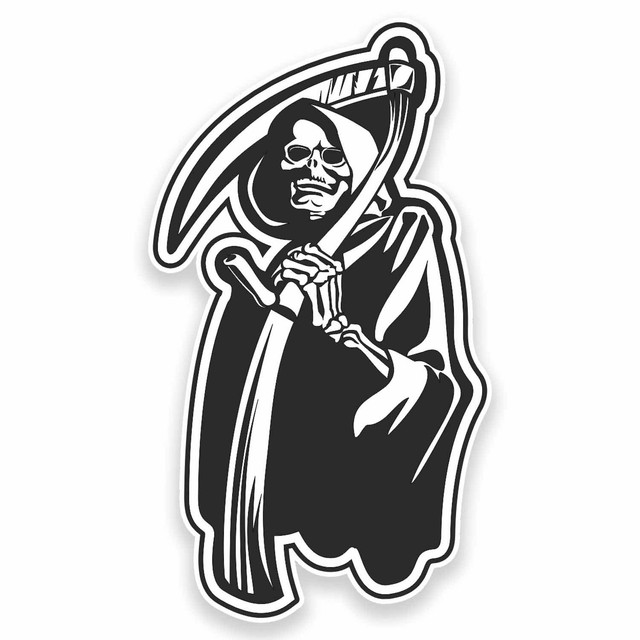 2 x 10cm Death Vinyl Sticker Decal Laptop Car Bike Skateboard Zombie ...
