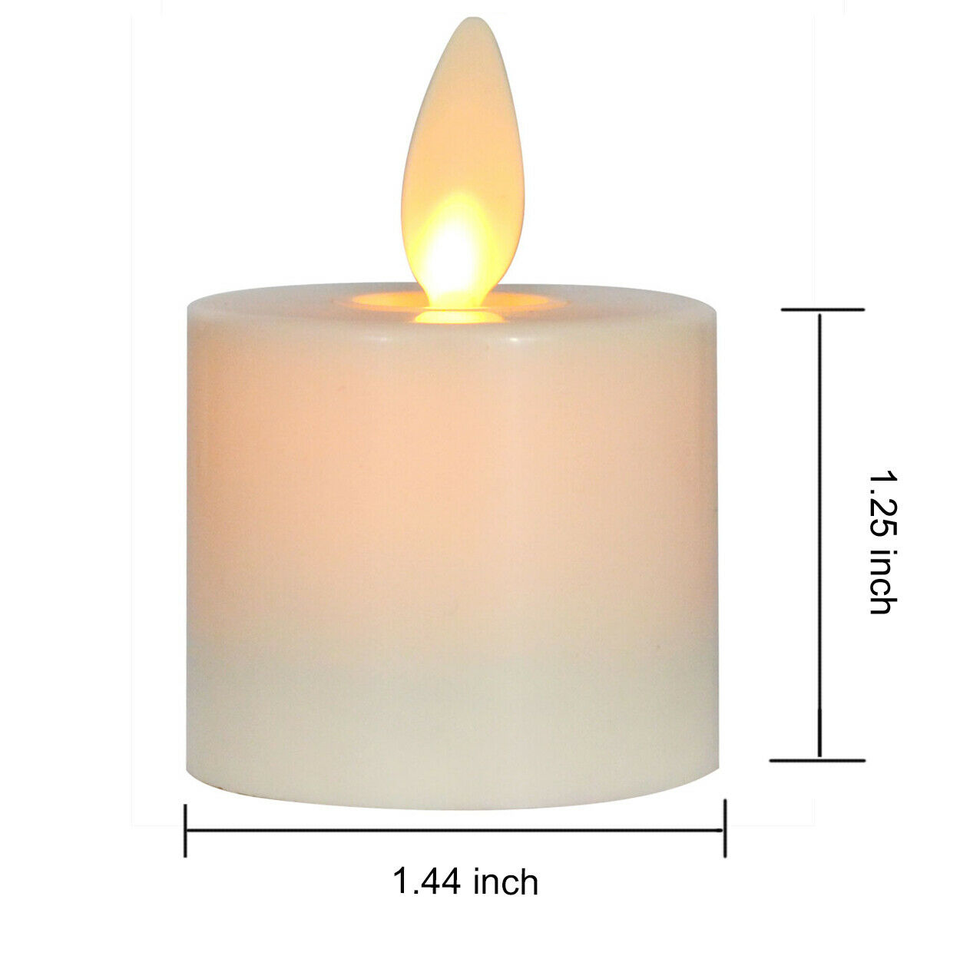 6PCS Luminara Moving Flicker Led Tea Lights with Timer for Wedding | eBay
