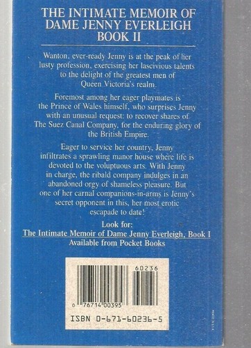 The Intimate Memoir of Dame Jenny Everleigh Book II 2 60236 Pocket 1986 ...