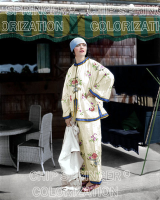 POLA NEGRI wearing Asian Outfit | Beautiful 8x10 COLOR Photo by CHIP ...