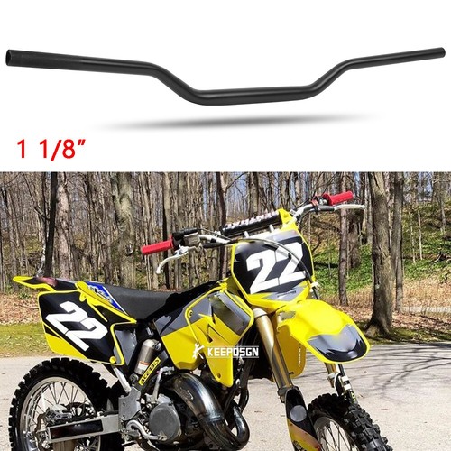 1-1/8" 28mm Fat Handlebar Tracker Black For Suzuki RM 125 250 85 50 80 ...