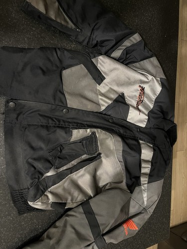 Mens black/silver Honda FireBlade motorcycle Jacket size XL | eBay UK
