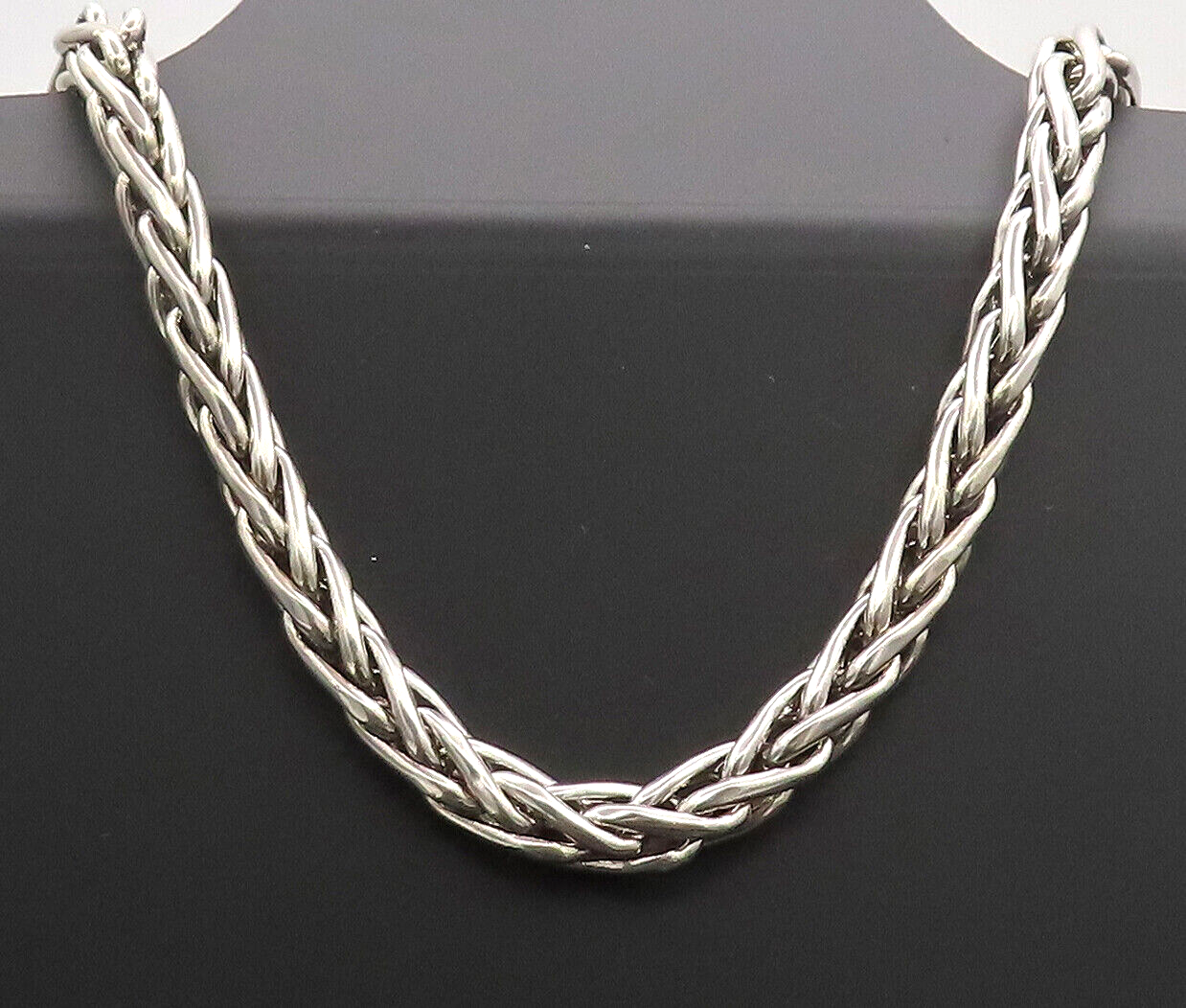 925 Sterling Silver - Vintage Swirly Lock Link Long Chain Necklace ...