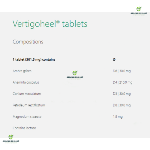 Vertigoheel 50 Tabs Homeopathic Solution-dizziness,nausea,vertigo 1/3/5 ...