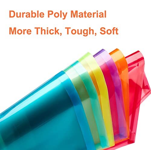 6Pcs Plastic Legal Size Envelopes File Folders w/ Button & String Tie ...