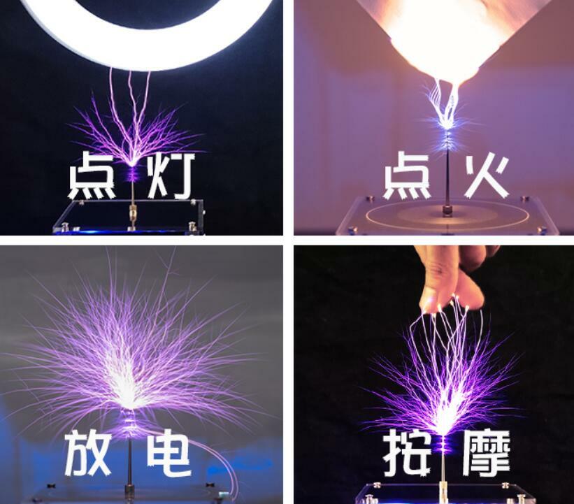 120W Music Tesla Coil Touch Palm Long Lightning Bluetooth Music Dual ...