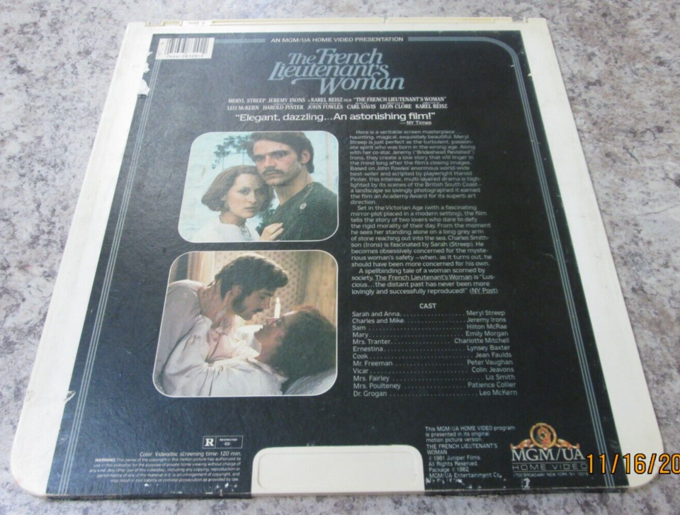 The French Lieutenant's Woman - RCA CED Video Disc - Meryl Streep ...