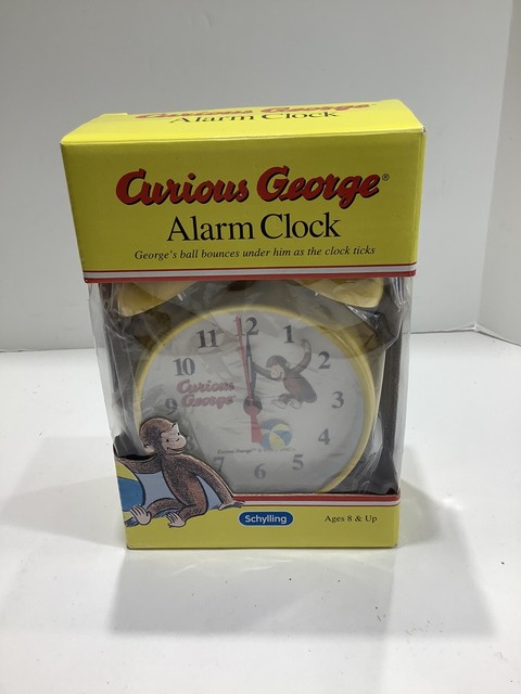 Vintage Curious George Alarm Clock Complete Schylling 1998 Yellow for ...
