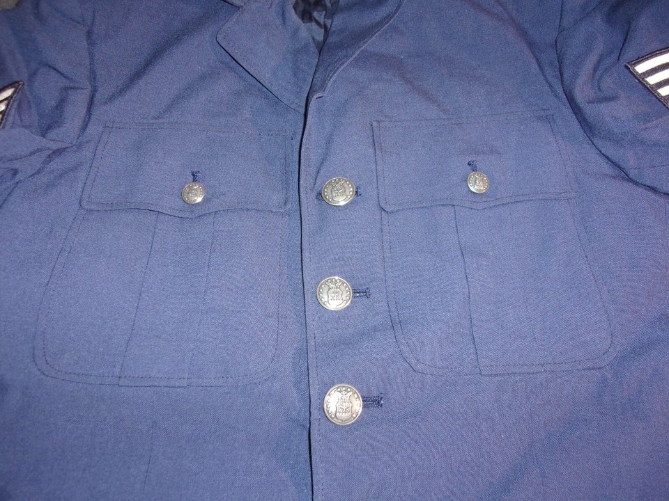 1984 4 BUTTON MENS JACKET UNIFORM DRESS JACKET SHADE 1574 USAF AIR ...