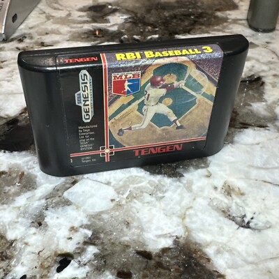 Sega Genesis RBI Baseball 3 ~ MLB Official Tengen 1991 Tested Working ...