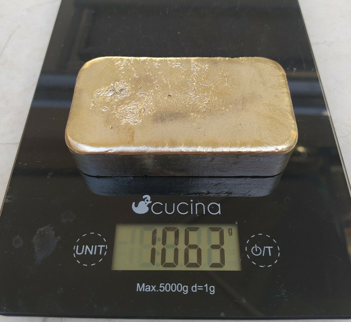 1063 Grams Scrap Gold Bar For Gold Recovery Melted Different Computer ...